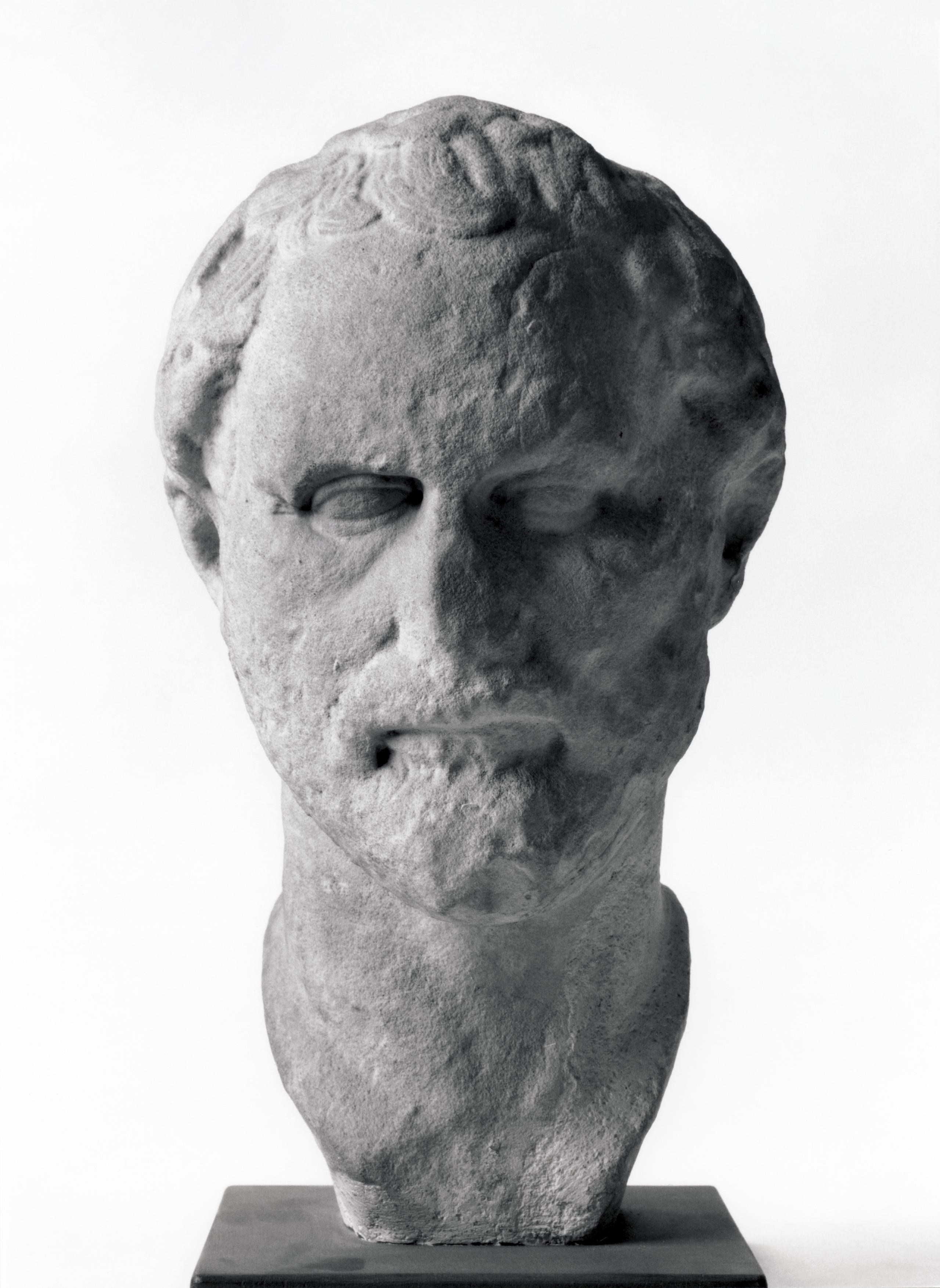 Portrait sculpture of Demosthenes, H1436 - Thorvaldsens Museums Catalogue
